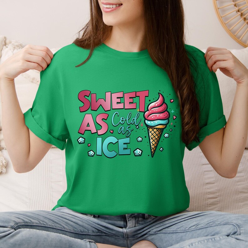Sweet as Cold as Ice T-shirt, Funny Ice Cream Graphic Tee - Etsy