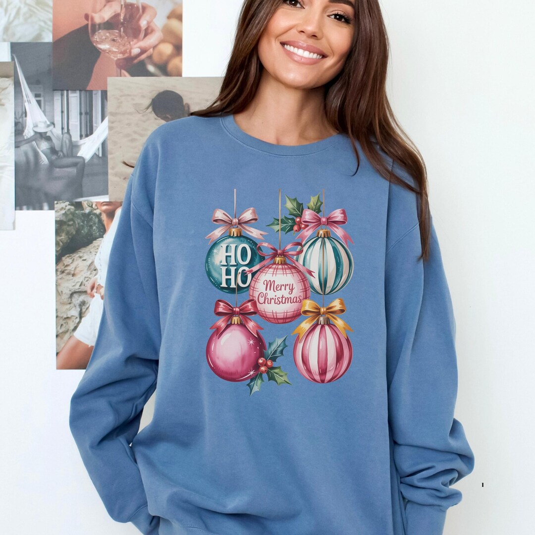 Comfort Colors Pastel Ornaments Shirt: Watercolor Xmas Tee - Etsy
