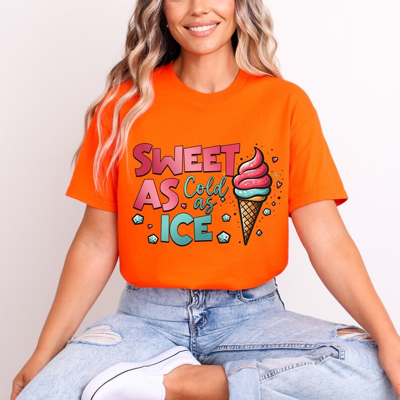 Sweet as Cold as Ice T-shirt, Funny Ice Cream Graphic Tee - Etsy