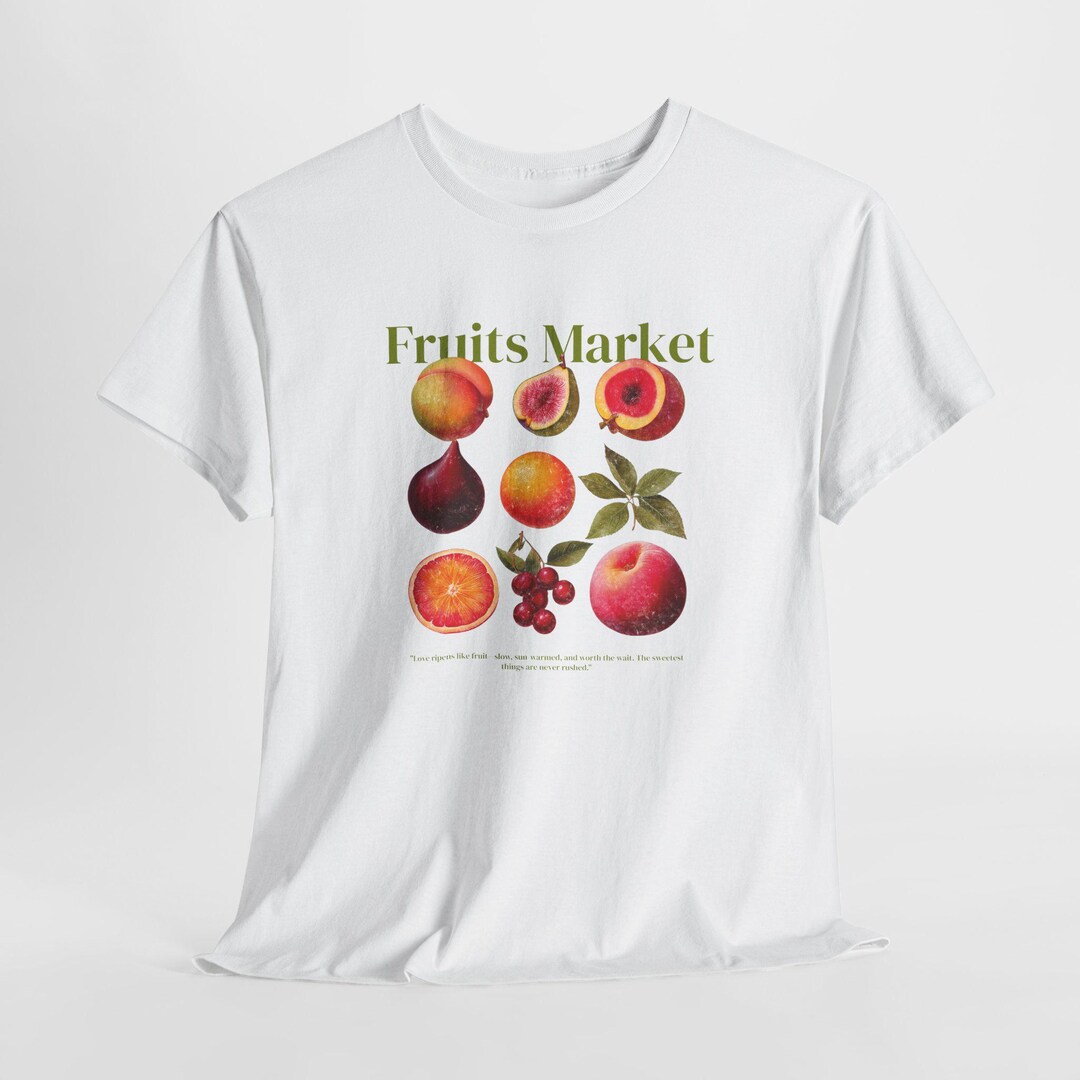 Cute & Aesthetic Fruits T-shirts, Vintage Fruit Graphic Tee, Unisex ...