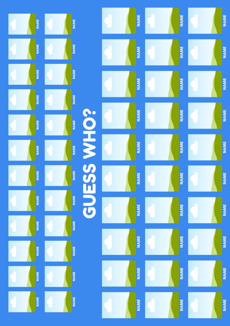 Custom Guess Who Game Template - Make Guess Who Game - Edits on Canva ...