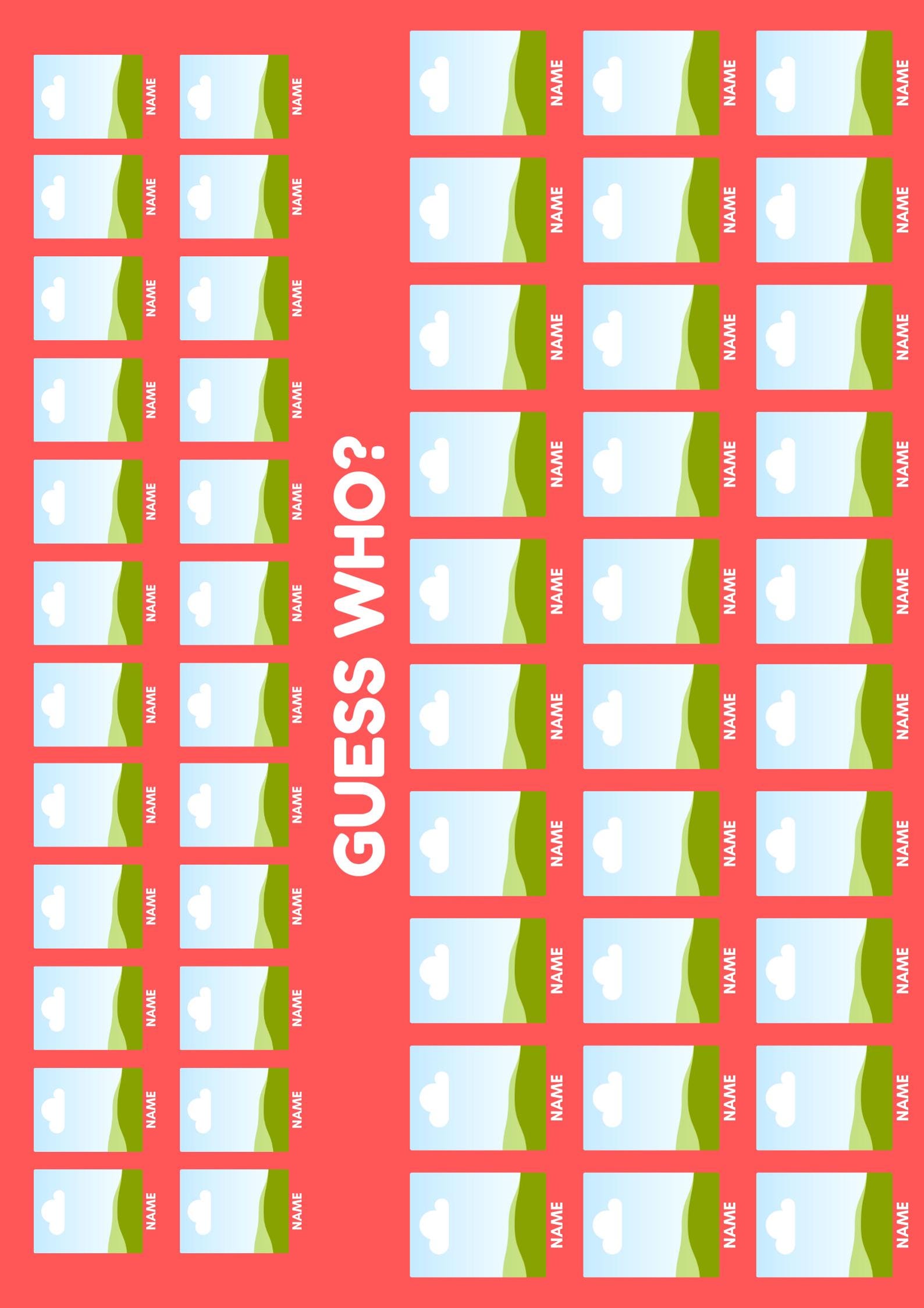 Custom Guess Who Game Template - Make Guess Who Game - Edits on Canva - Guess Who Template ...