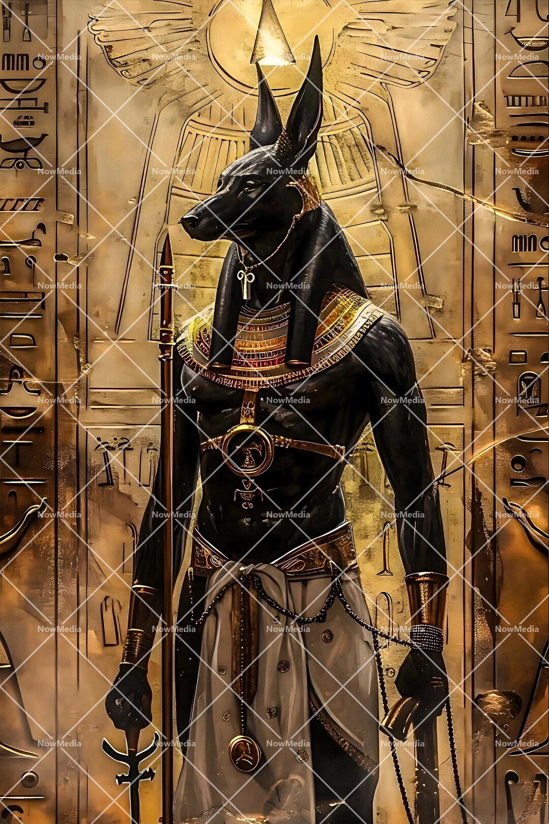 Symphonic Cosmology Eith a Full Body View of Anubis Ancient Kemet Poster - Digital Download ...