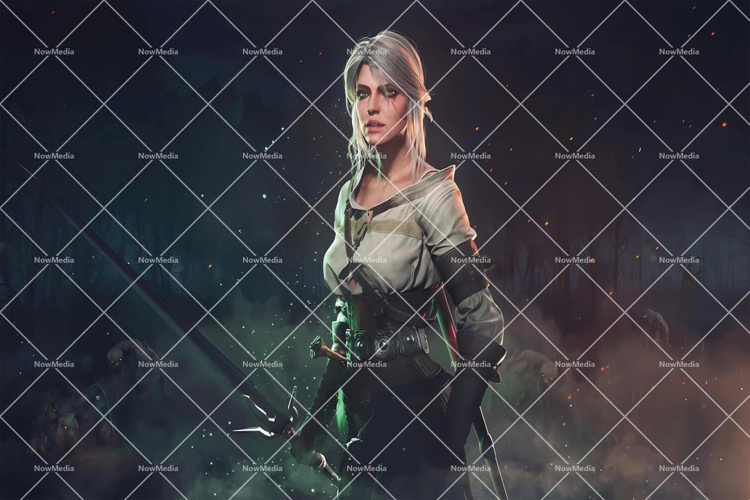 Ciri the Witcher3 Wild Hunt 4k Poster - Digital Download Print, Printable Art, Downloadable ...