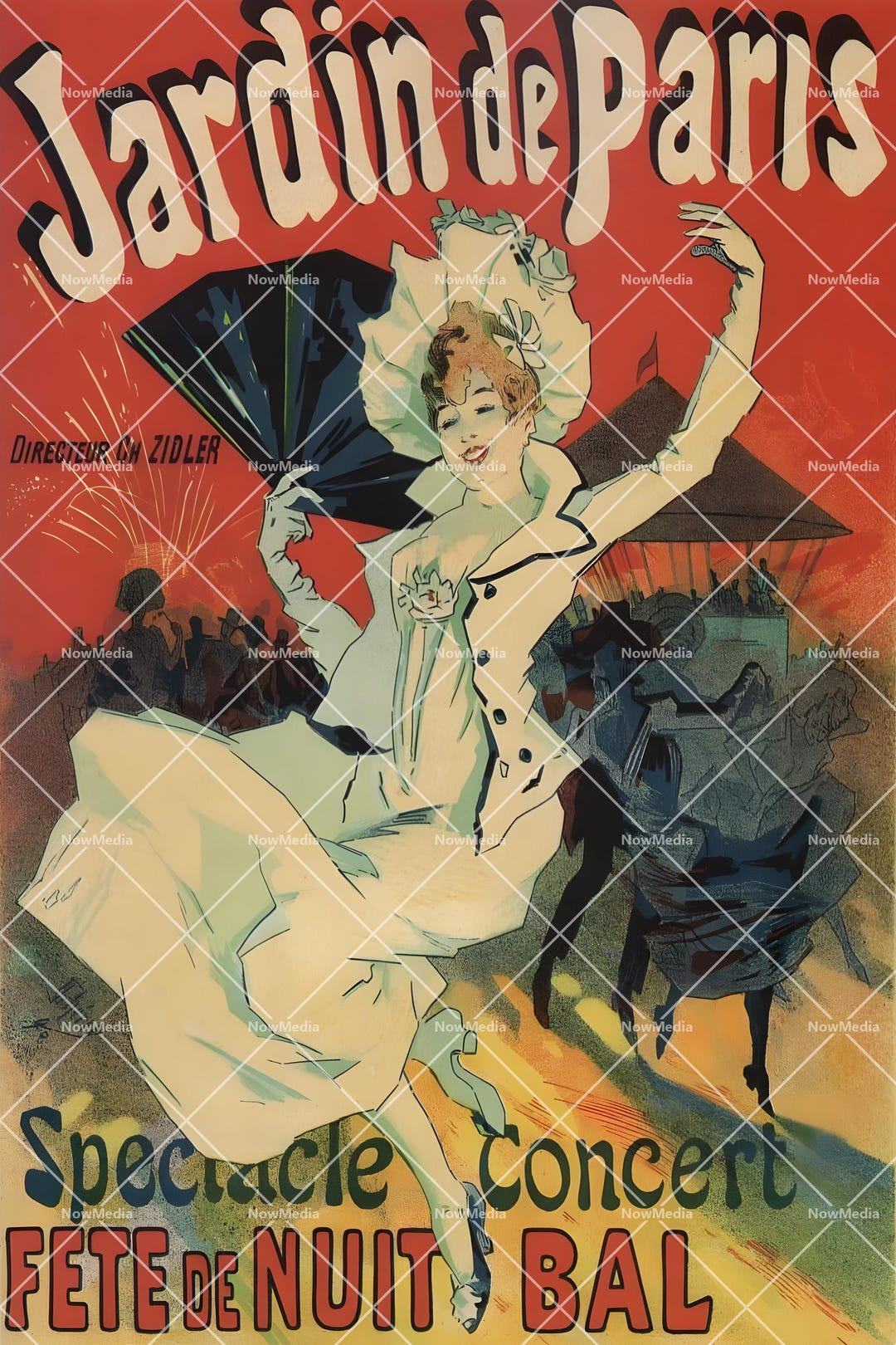 Victorian French Advertisement Poster Jardin De Paris Poster - Digital ...