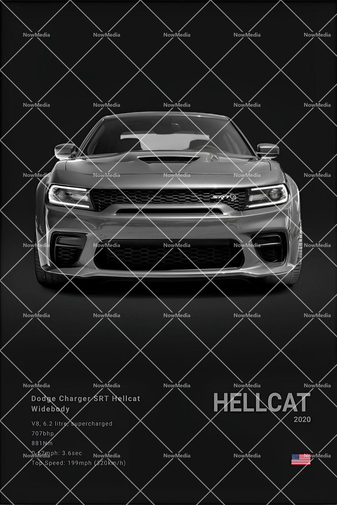 Dodge Charger SRT Hellcat Poster - Digital Download Print, Printable ...
