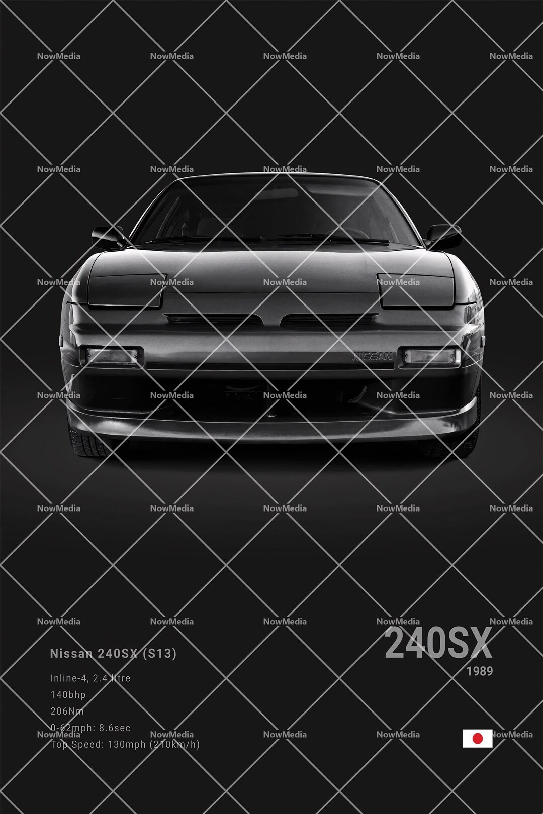 Nissan 240SX S13 Poster Print - Digital Download Print, Printable Art ...
