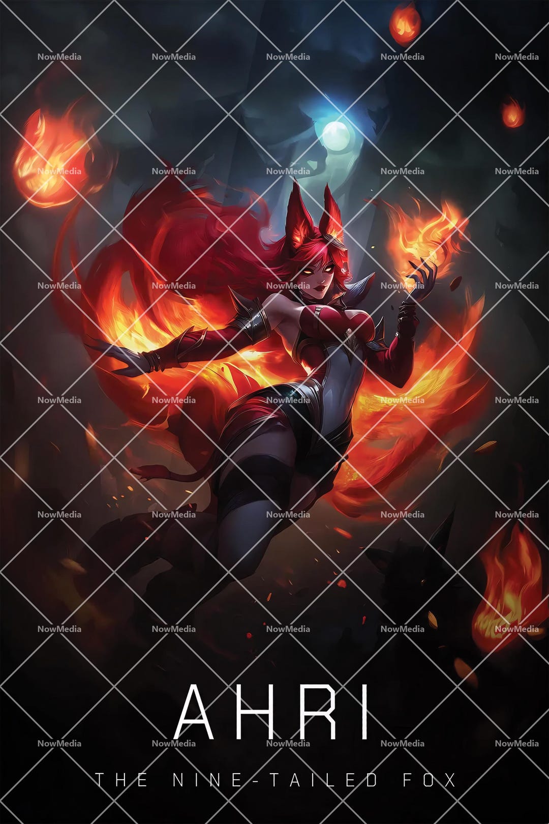 Ahri Poster | League of Legends Poster | Gaming Poster - Digital ...