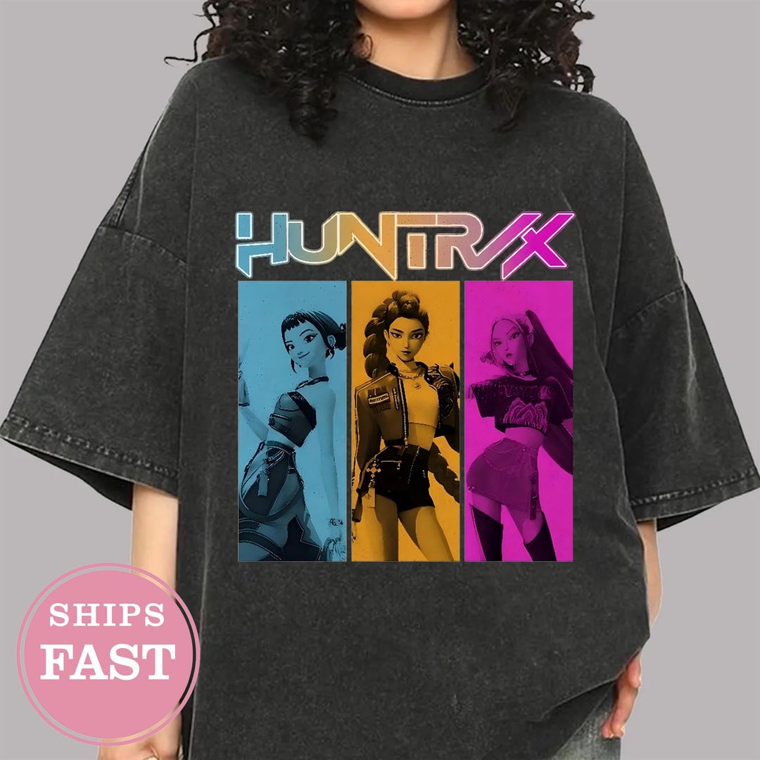 Huntrix Girls Shirt,kpop Demon Hunters T-shirt,vintage Huntrix Shirt ...