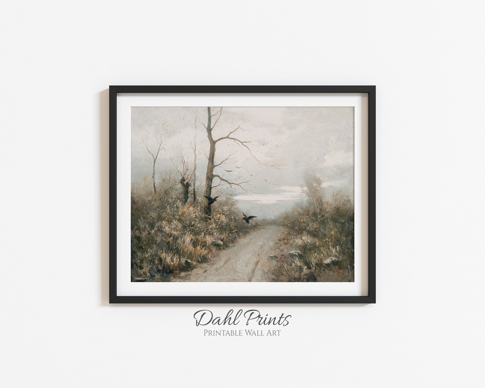Vintage Fall Landscape PRINTABLE Digital Autumn Country Decor Wall Art ...