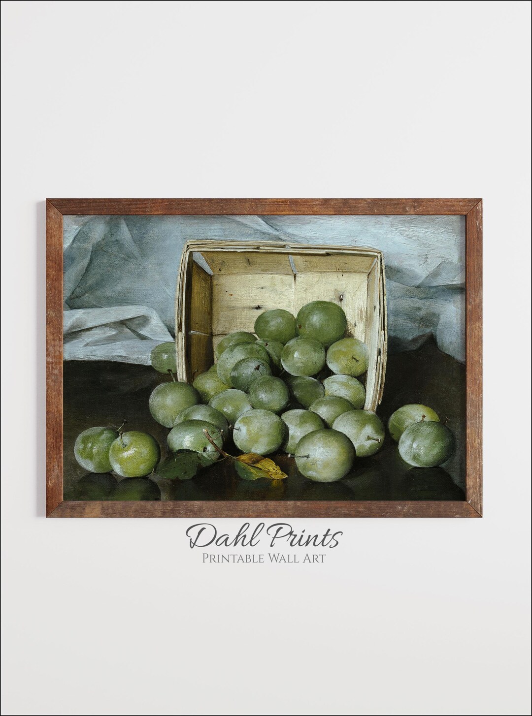 Moody Still Life Apples PRINTABLE, Vintage Kitchen Art, Farmhouse Fruit ...