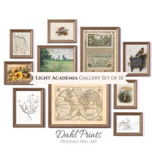 Light Academia Gallery Wall SET of Ten Prints, Vintage Artwork, Samsung ...