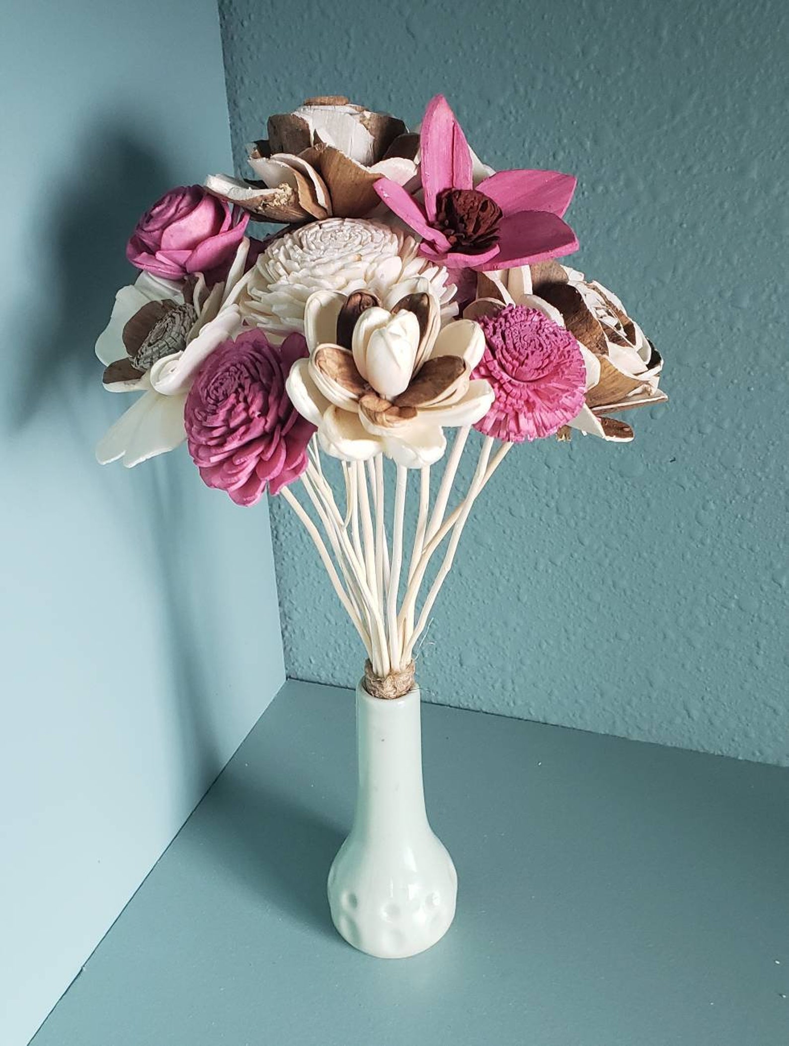 Sola Wood Flower Diffuser, Oil Diffuser, Wooden Flowers, Pink Flowers ...