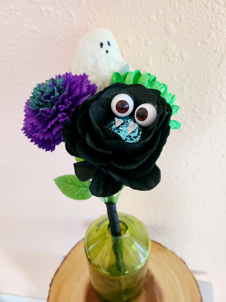 Spooky Halloween Monster Boo-quet, Wood Flower Bouquet - Etsy