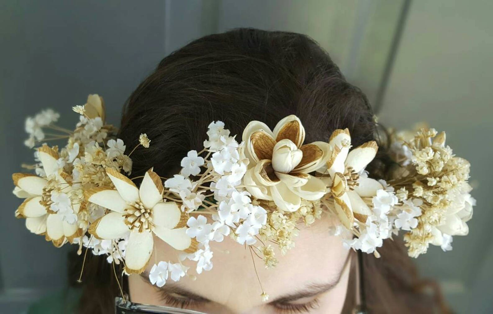 Flower Crown Wooden Flower Crown Bohemian Flower Hair - Etsy