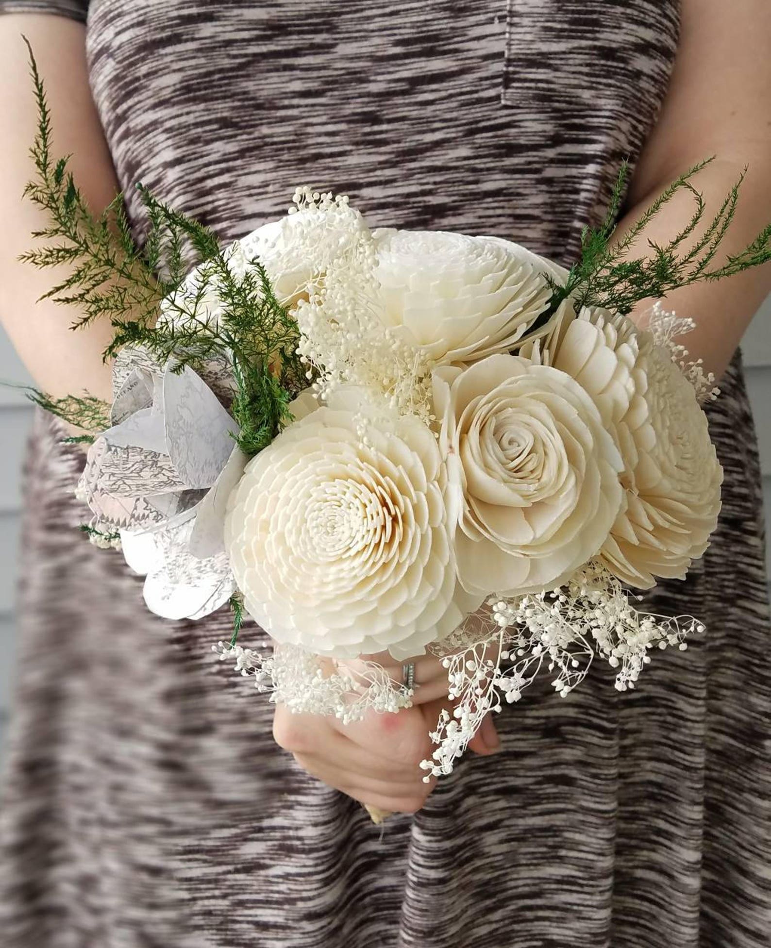 Bohemian Bouquet, Sola Flower Bouquet, Wood Bouquet, Toss Bouquet ...