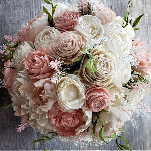 Pink Flower Bouquet - Etsy