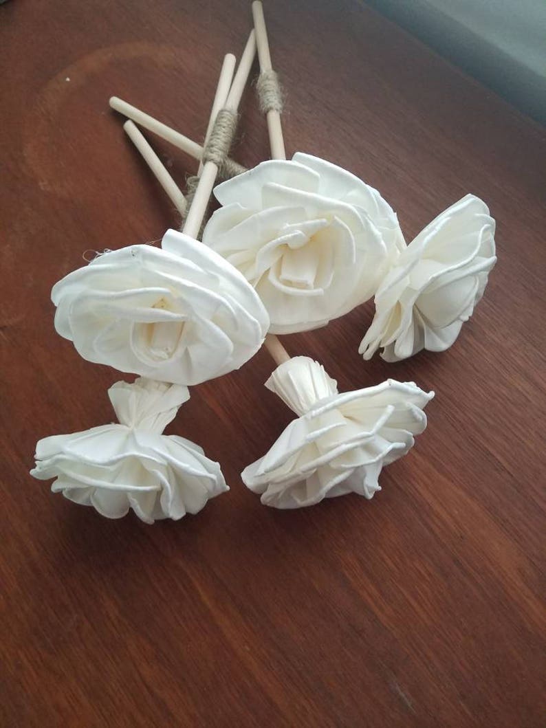 Single Rose Rustic Rose Ivory Rose Sola Flower Rose Wooden | Etsy