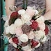 Burgundy and Blush Bouquet, Rose Gold Flowers, Evergreen Bouquet ...