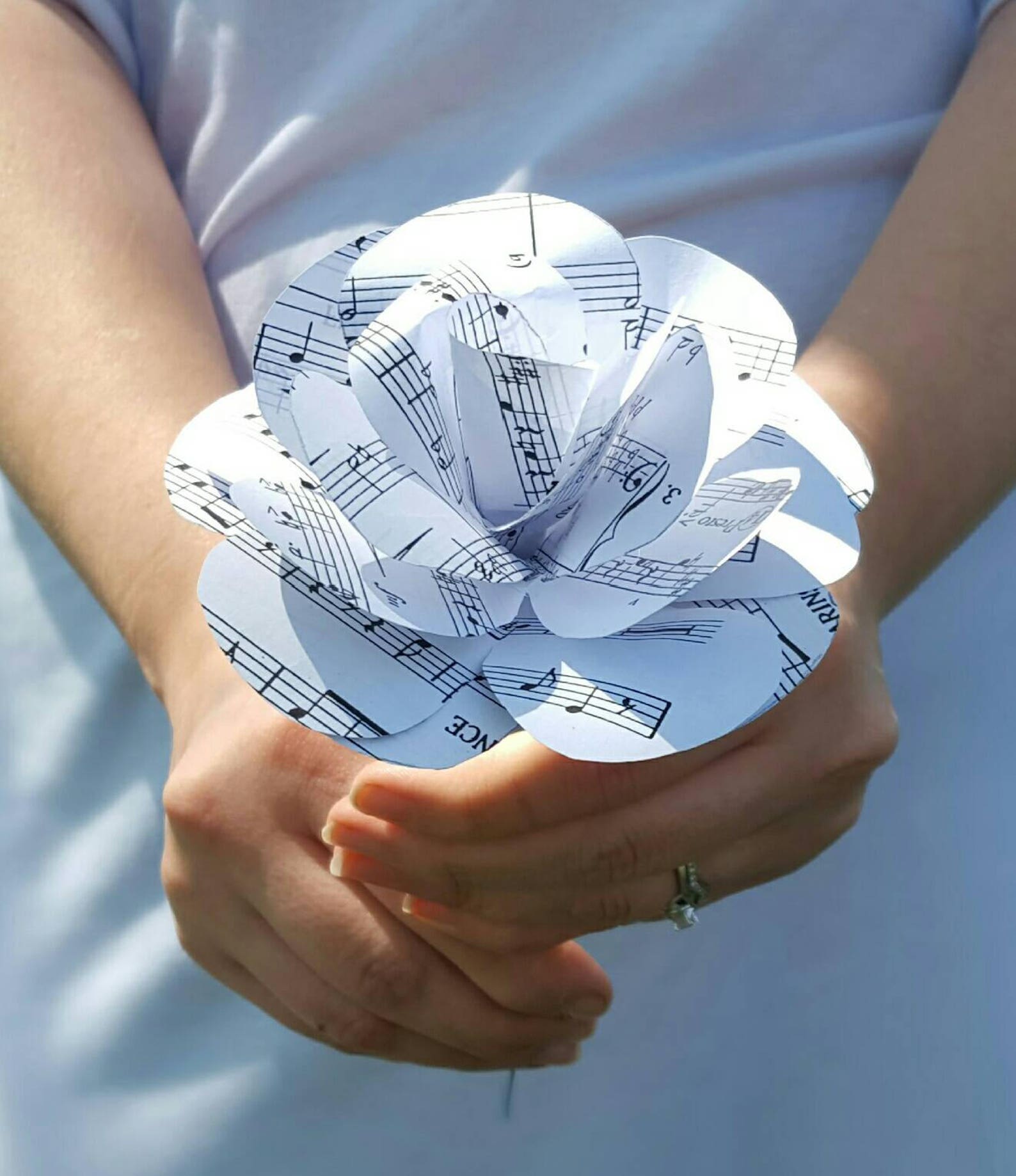 Paper Roses Sheet Music Roses Paper Flowers Handmade - Etsy