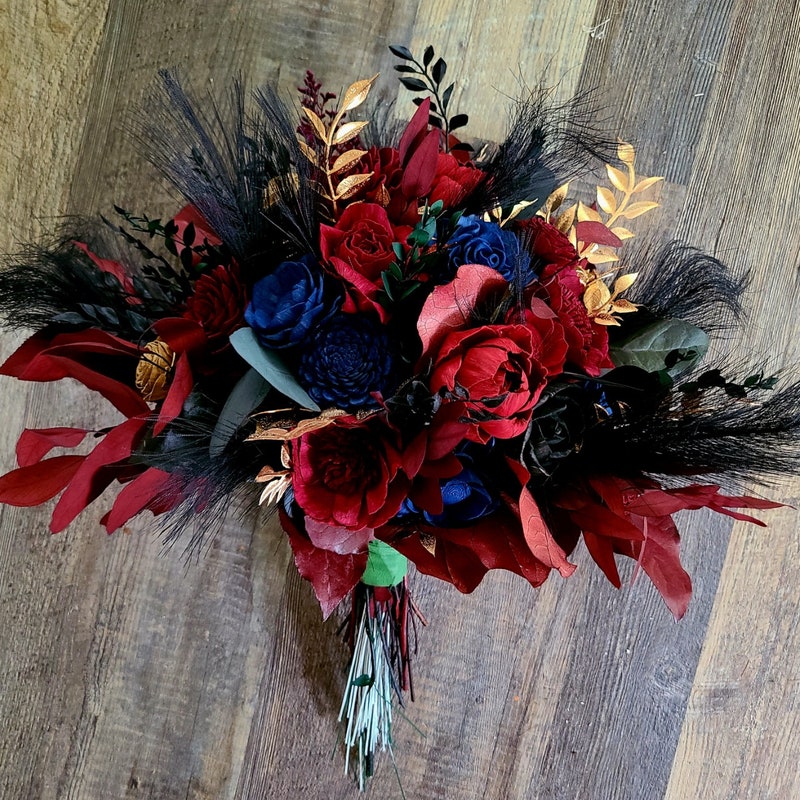 Red and Blue Wedding - Etsy