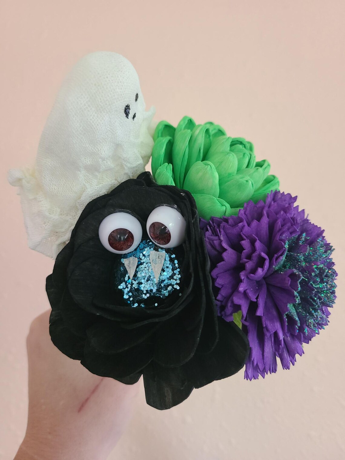 Spooky Halloween Monster Boo-quet, Wood Flower Bouquet - Etsy