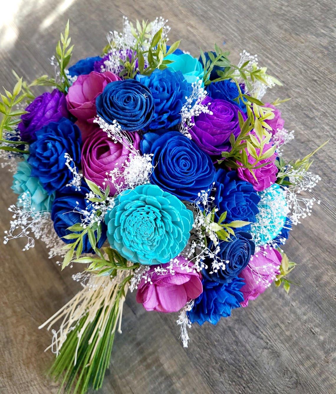 Cosmic Galaxy Rainbow Bouquet, Mermaid Themed Wood Flower Bouquet - Etsy