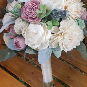 Dusty Rose Quartz and Sage Flowers, Spring Wedding Bouquet, Pink and ...