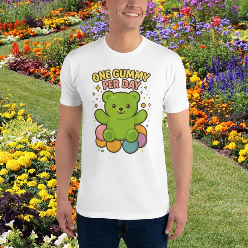 Cute Gummy Bear Shirt – One Gummy per Day Tee – Funny Candy Lover T ...