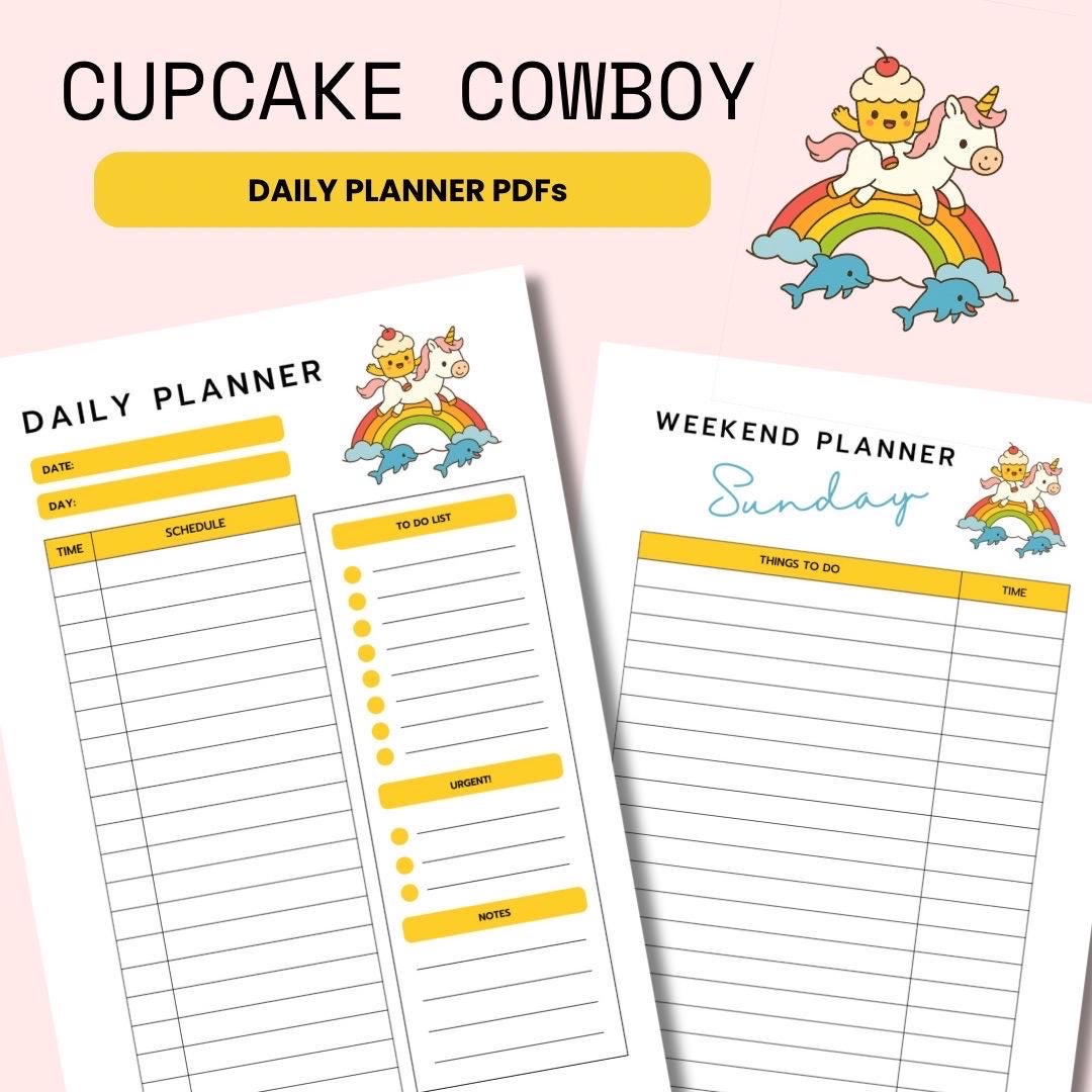 Printable Daily Planner | 7 Printable Pdfs | Kawaii Themed Planner ...