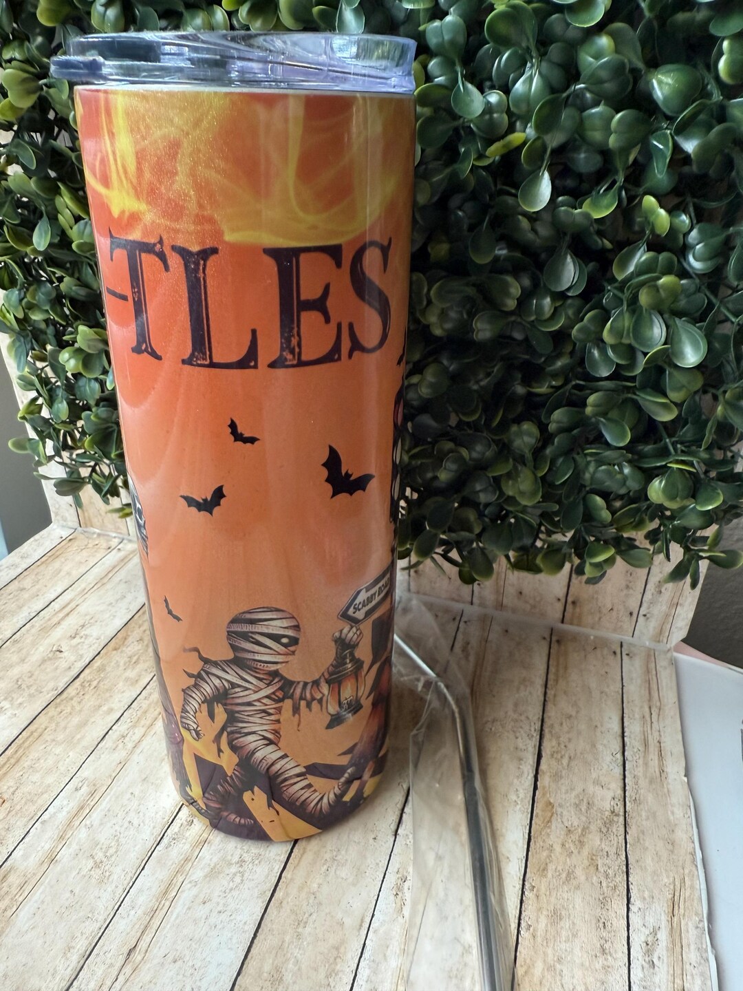 The Boo-tles 20oz Stainless Steel Tumbler With Straw - Etsy