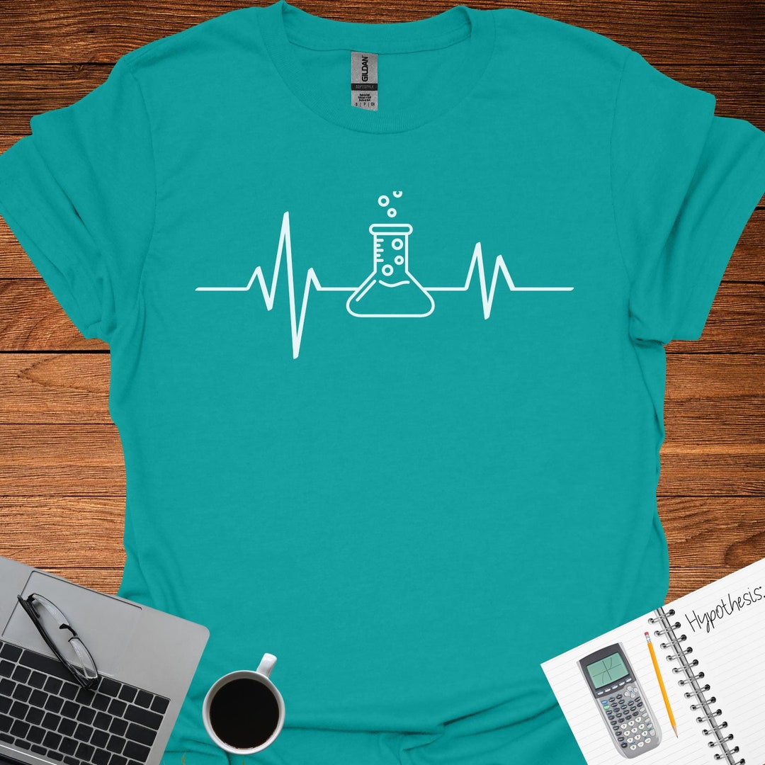 Chemistry Teacher Heartbeat T-shirt, Science Teacher T-shirt, Funny ...