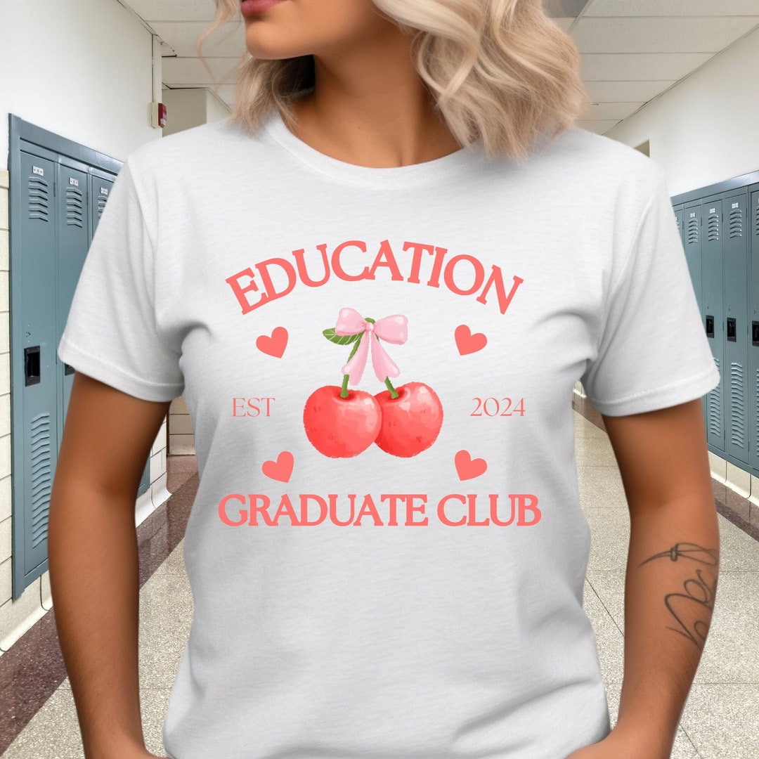 Coquette Teacher Grad Shirt, First Year Teaching Gift, Education Grad ...
