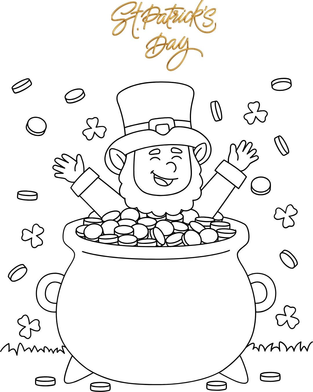 Fun St Patrick’s Day/easter Coloring Pages - Etsy