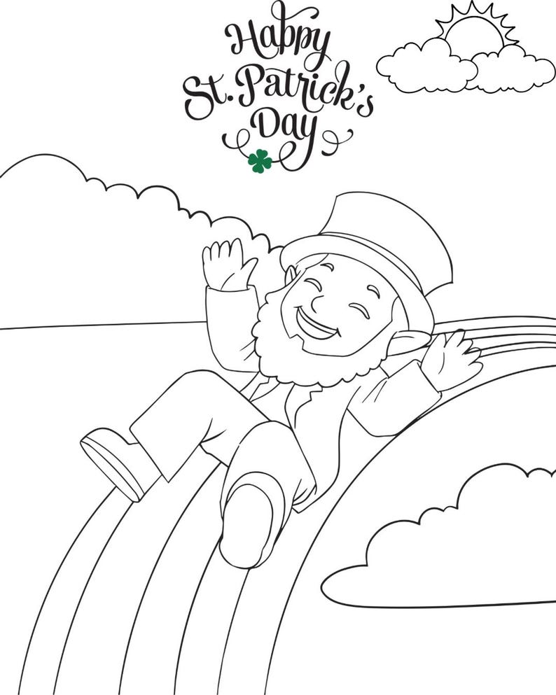 Fun St Patrick’s Day/easter Coloring Pages - Etsy