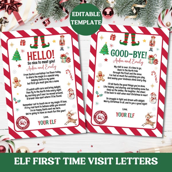 First Time Elf Arrival Letter - Etsy