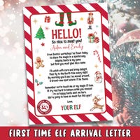 Editable Christmas First Time Elf Arrival Letter, Christmas Elf Welcome ...
