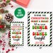 Editable Christmas Dinner and Dishes Gift Tag, Merry and Bright ...