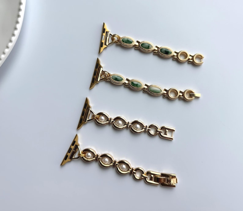 Vintage Gemstone Watch Band,elegant Pearl Beaded Watch Strap for Woman ...