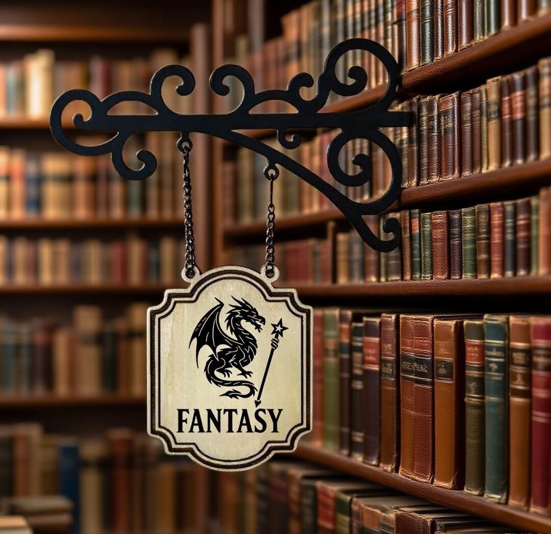Booktok Library Signs: Custom Wood Genre Dividers With Metal Stand - Etsy