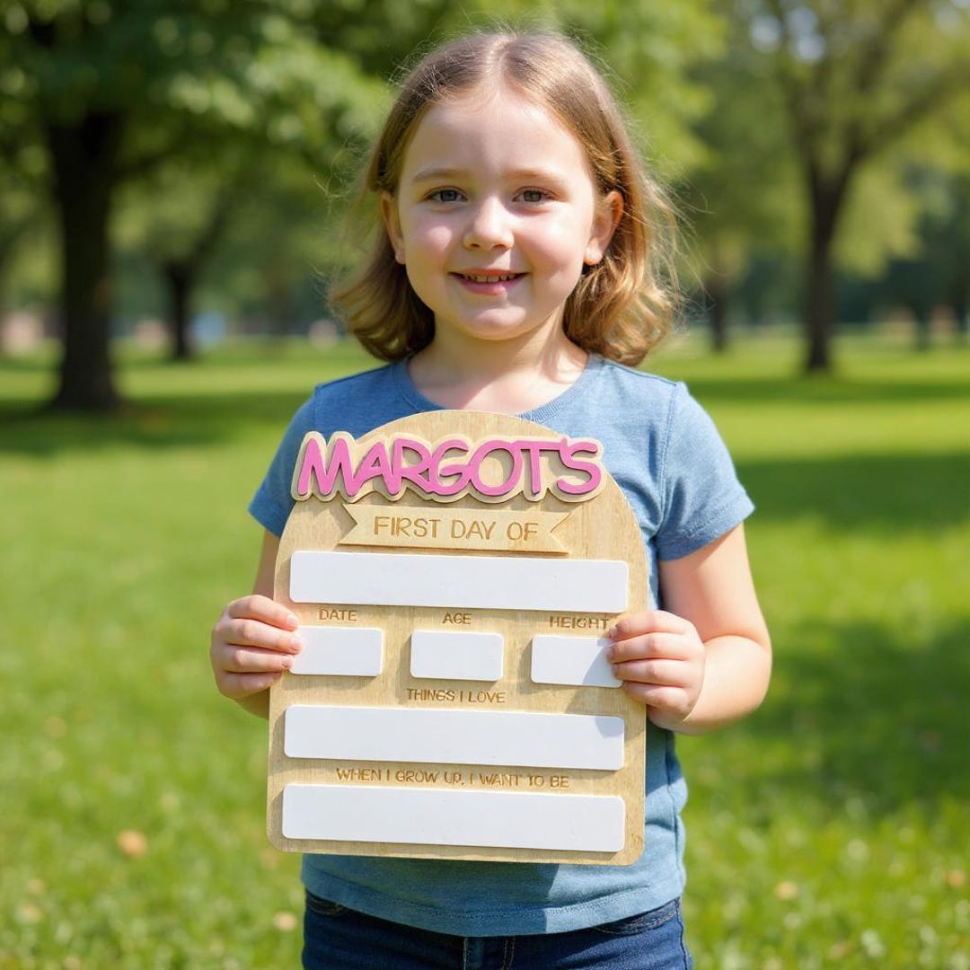 First and Last Day School Sign,first Day of School Sign,custom Name ...