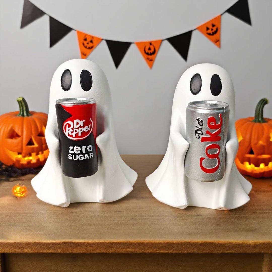 3D Printed Ghost Coke Can: Spooky Halloween Decor - Etsy