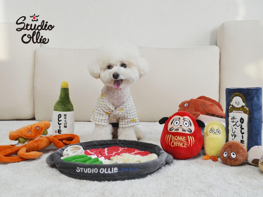 Snuffle Nose Work Dog Toy - Japanese Onsen Collection - Squeaky Crinkle ...