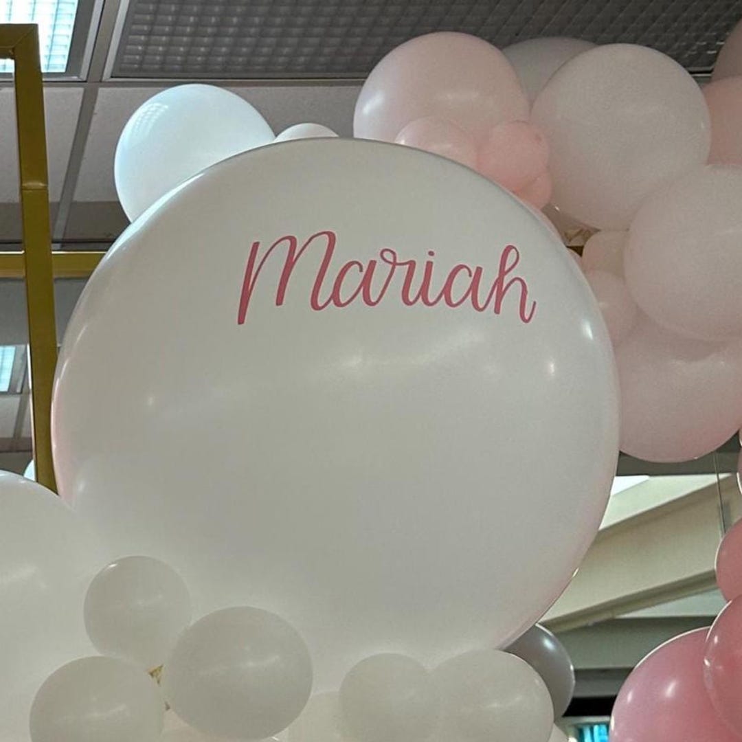 Custom Vinyl Balloon Decal / Personal Vinyl Balloon Lettering - Etsy
