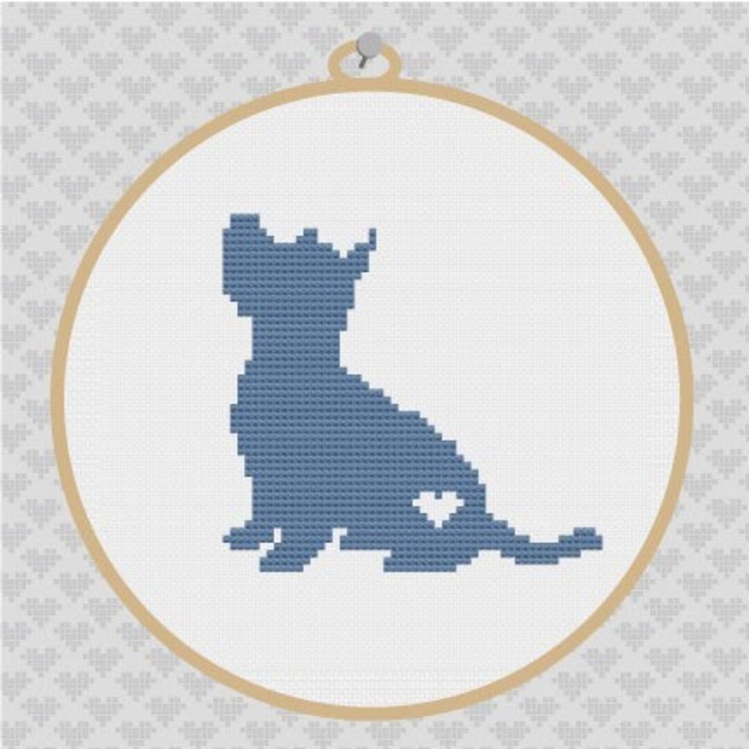 Westie Silhouette Cross Stitch Pattern - Etsy