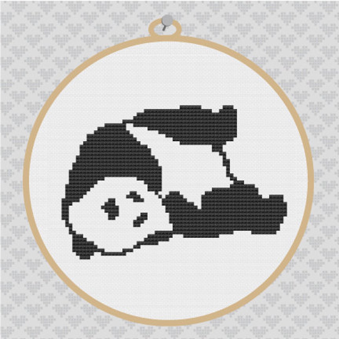 Panda Silhouette Cross Stitch PDF Pattern - Etsy