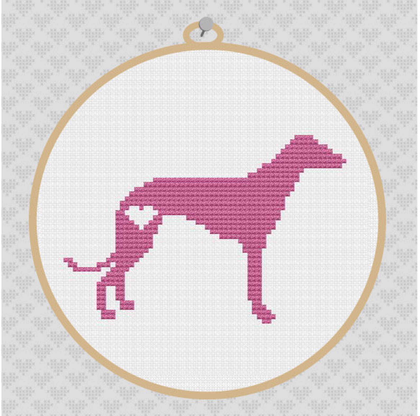 Greyhound Silhouette Cross Stitch Pattern - Etsy