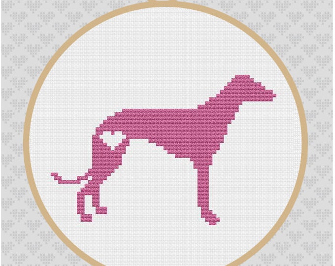 Greyhound Silhouette Cross Stitch Pattern - Etsy