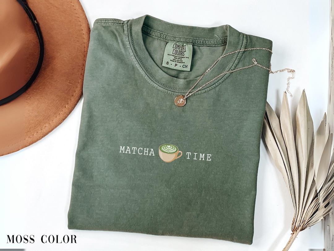 Comfort Colors® Matcha Time Shirt, Minimalist Barista Tee for Tea ...