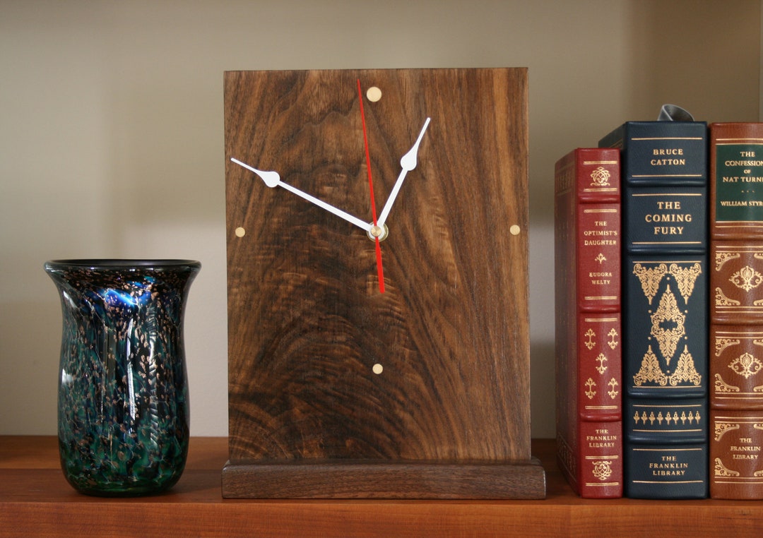 Clock - Curly Black Walnut - Etsy